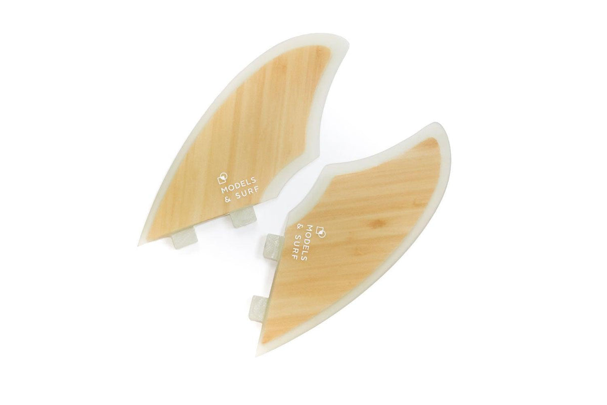 Surfboard Side Fins - The Batman Bamboo - Twin Fins / Bamboo